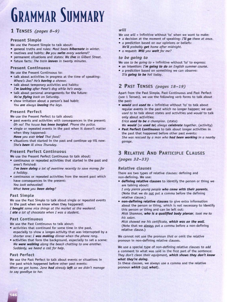 Longman Grammar and Lexicon | PDF
