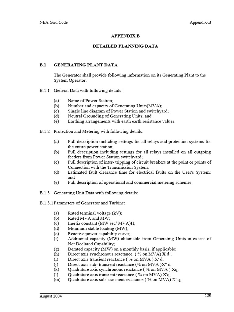 Appendix B | PDF | Electrical Substation | Transformer