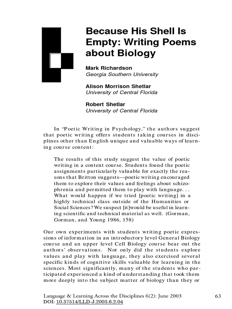 Richardson | PDF | Cellular Respiration | Poetry