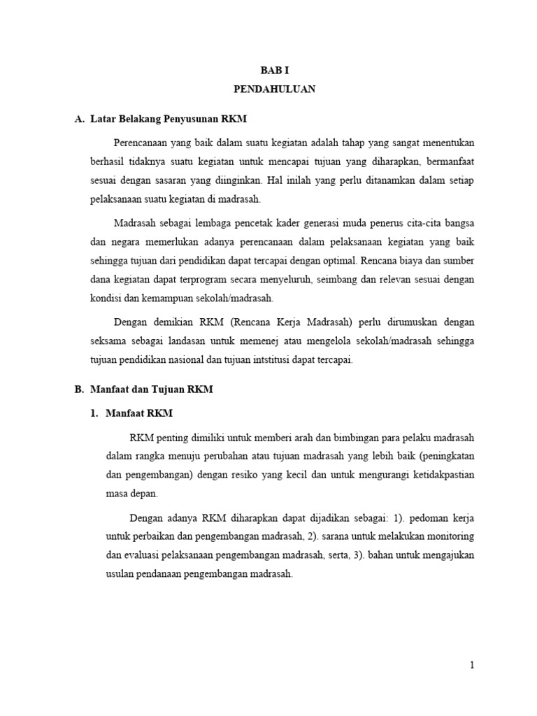 RKM MTSN Semarang Tahun 2020-2024 | PDF