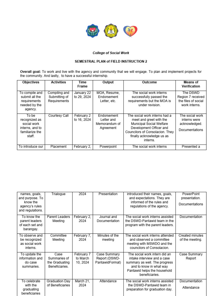Semestral Plan 1 | PDF