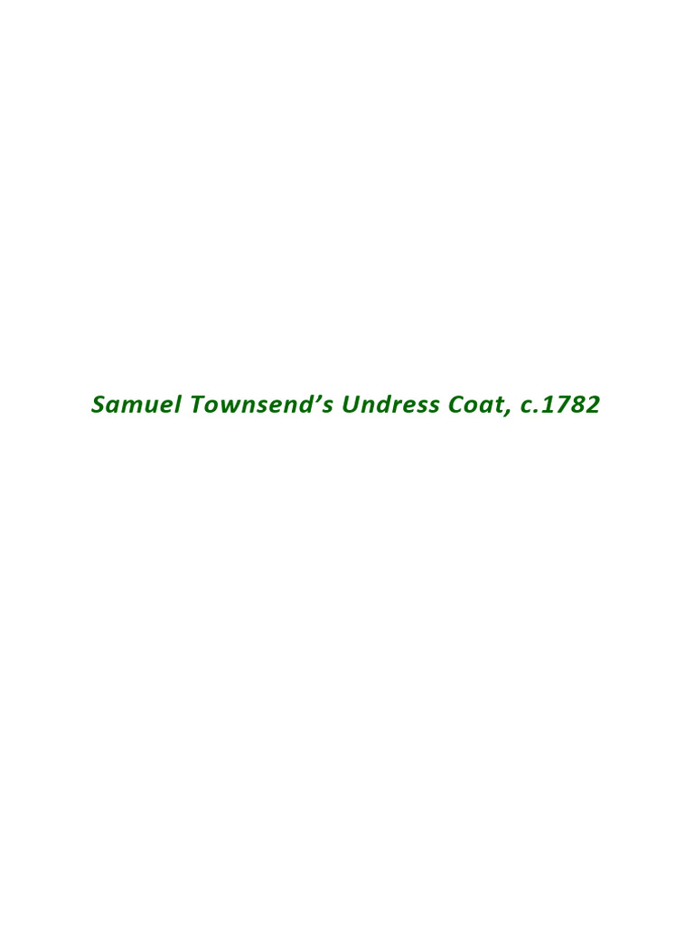Townsends Coat 1872 1793 | PDF | Seam (Sewing) | Fashion