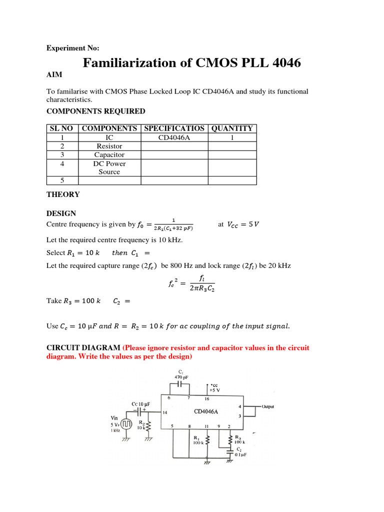Experiment 3 &4 | PDF | Frequency Modulation | Electronic Circuits