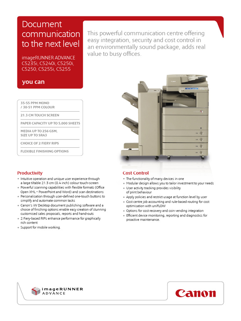 Ir Advance C5235i Brochure EN Europe | PDF