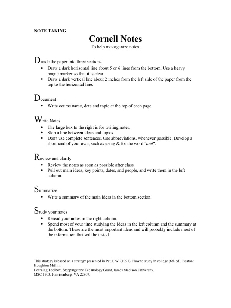 NoteTaking_Technique | PDF | Nonverbal Communication | Body Language