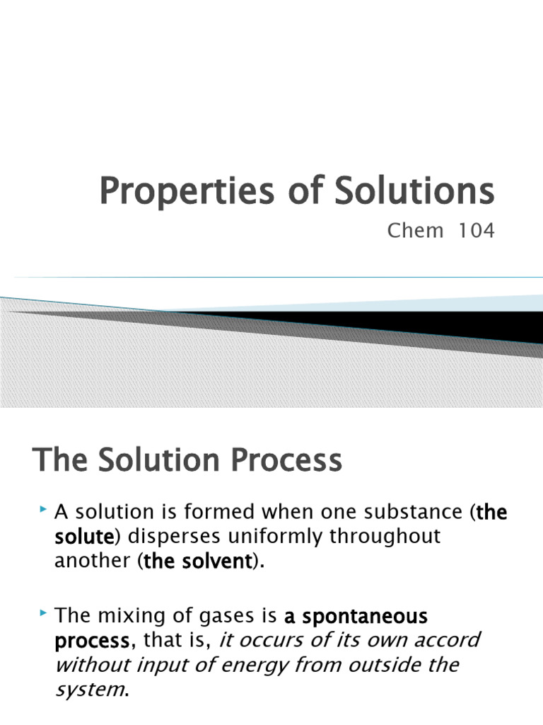 Prop of Soln | PDF | Solvation | Physical Chemistry