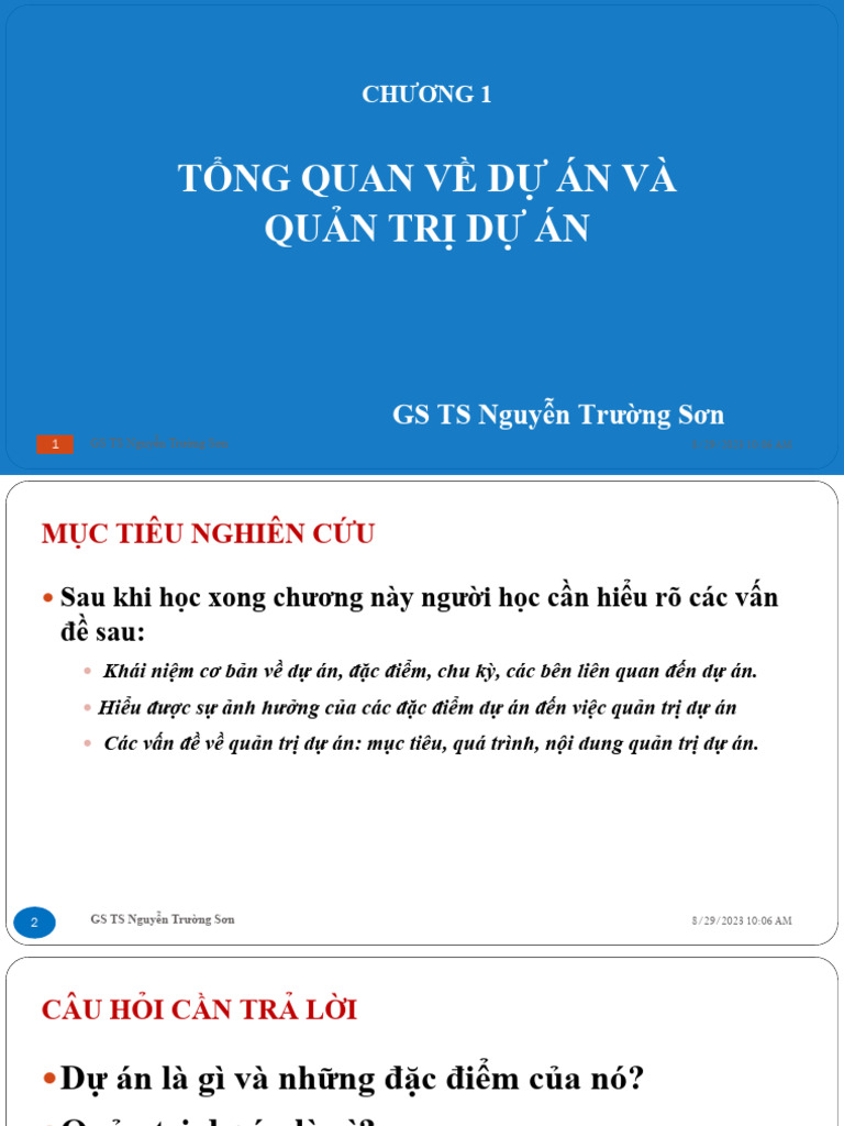 Slide Chuong 1 - Tong Quan Ve QTDA - 2024 | PDF