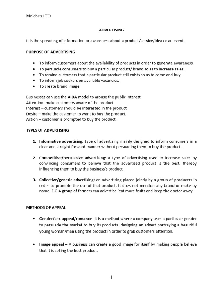 ADVERTISING | PDF | Advertising | Brand