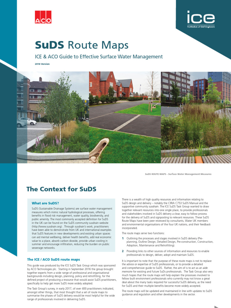 ICE ACO SuDS Route Map Booklet Feb2018 | Download Free PDF | Water | Flood