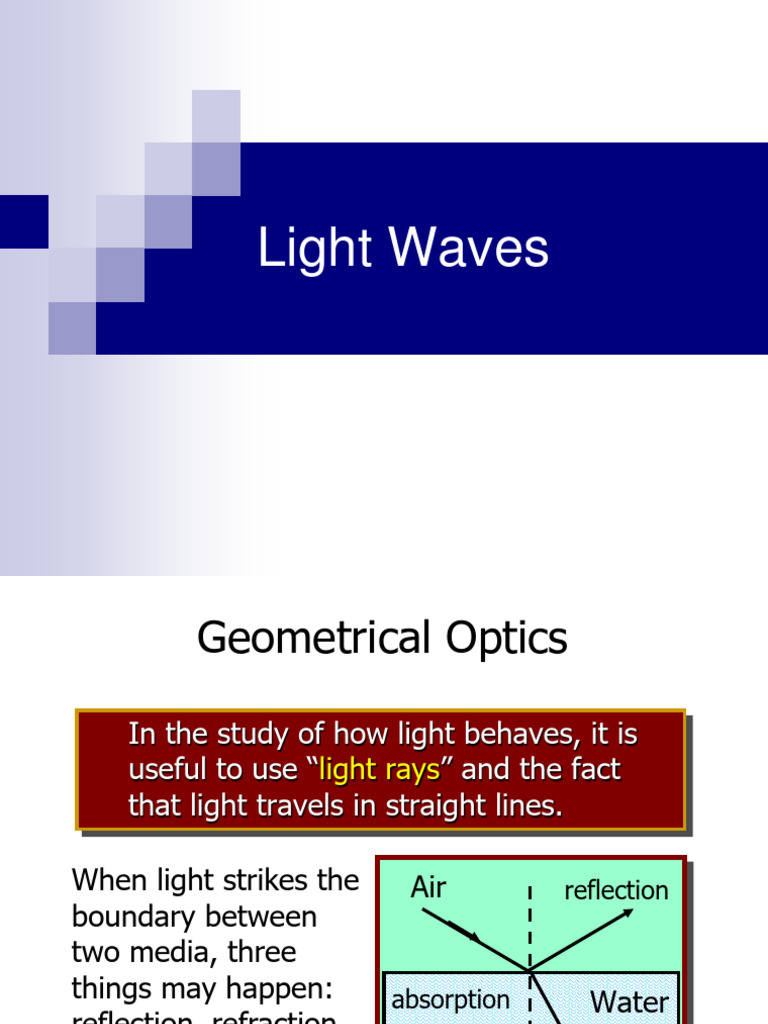 Light Waves | Download Free PDF | Mirror | Optics