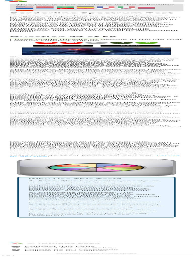 Borderline Spectrum Test | PDF | Borderline Personality Disorder ...