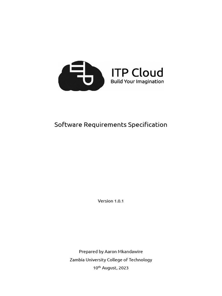 ITP Cloud System SRS - Final Version | PDF | Cloud Computing | Service ...