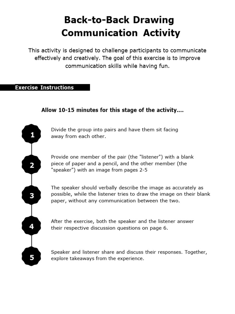 Back-To-Back Drawing | Download Free PDF | Communication | Conversation
