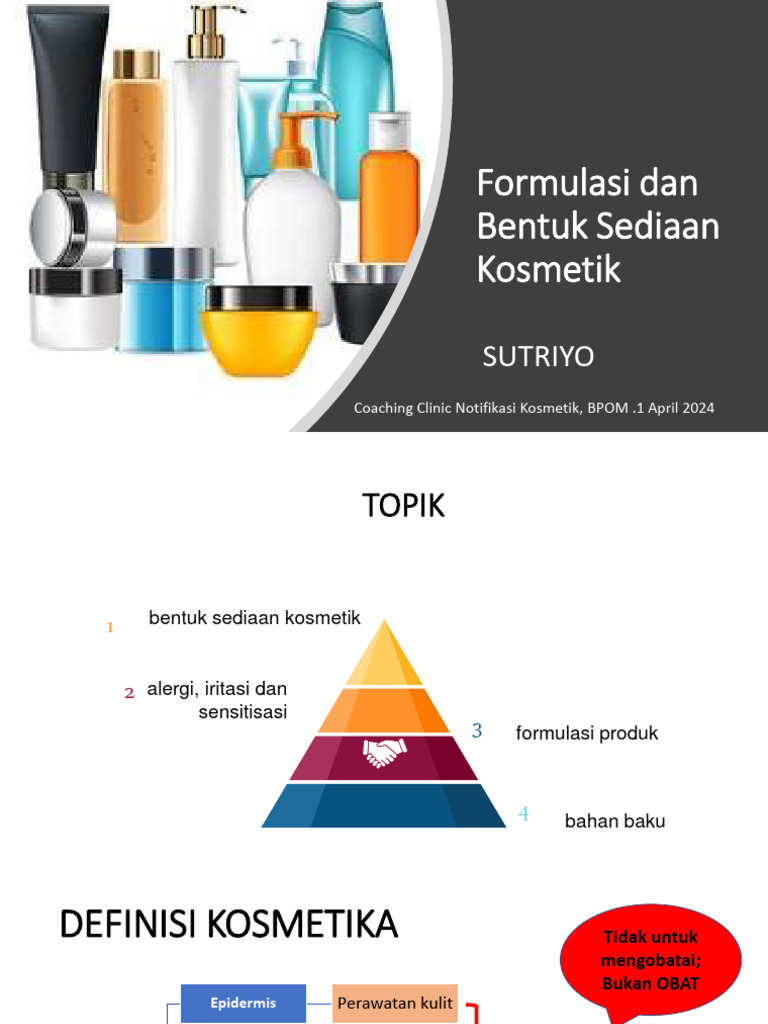 Formulasi Kosmetik - DR Sutriyo | PDF