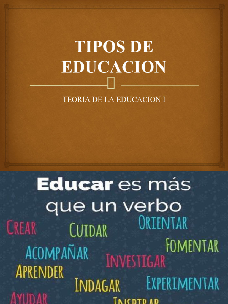 TIPOS DE EDUCACION | PDF