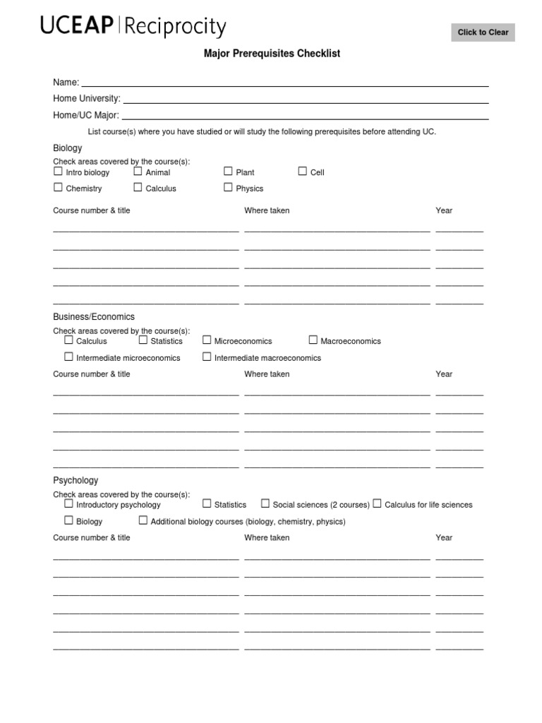 Prereq-Checklist | PDF | Physics | Equations