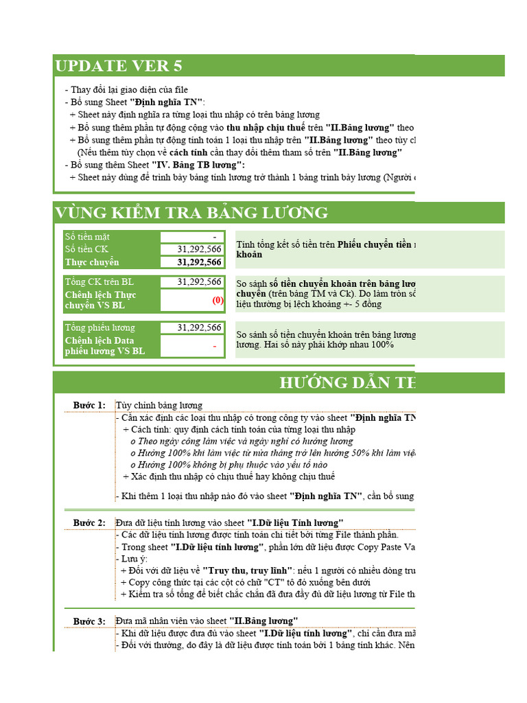 Bieu Mau Bang Luong | PDF