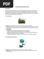 Machining Terminologies Cheat Sheet | PDF | Machining | Metalworking