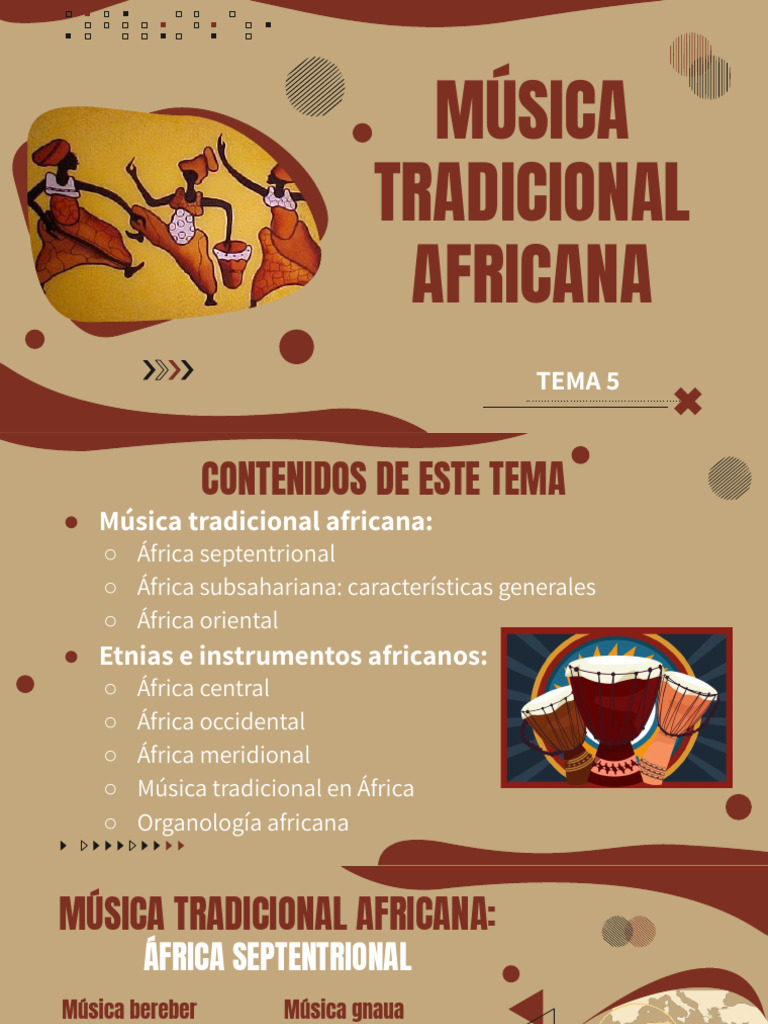 Tema 5 - Música Tradicional Africana | Descargar gratis PDF | África ...