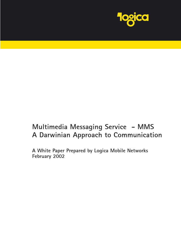 Multimedia Messaging Service - MMS A Darwinian Approach To Communication | PDF | Multimedia ...