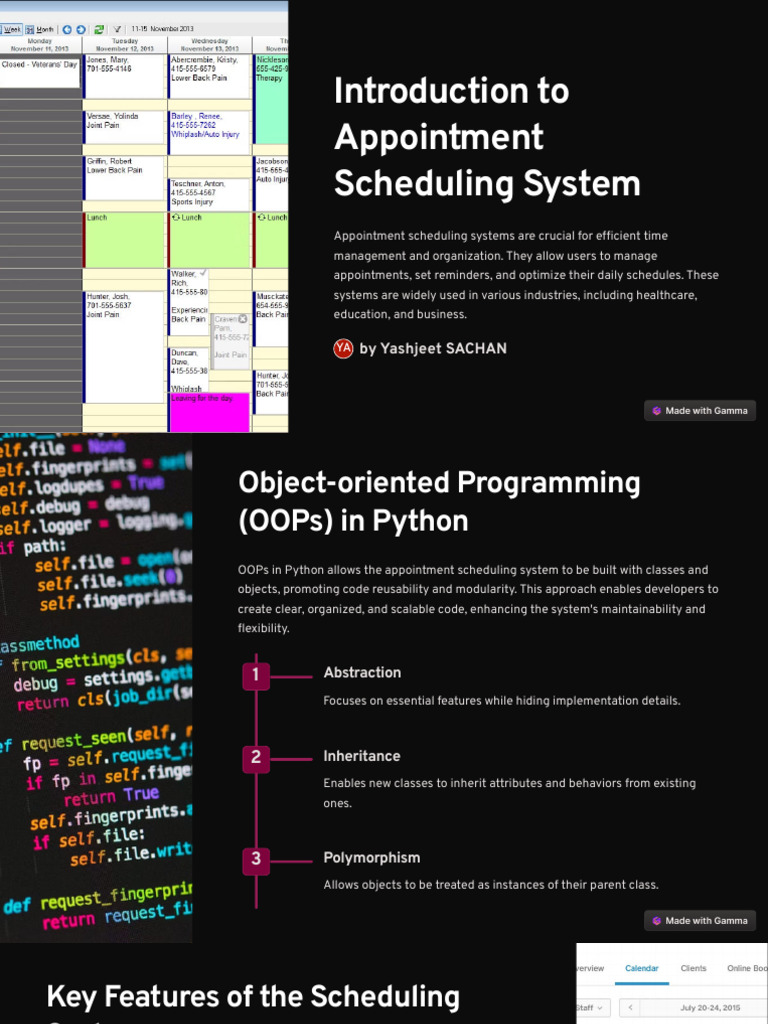 Introduction To Appointment Scheduling System: by Yashjeet SACHAN | PDF | Class (Computer ...