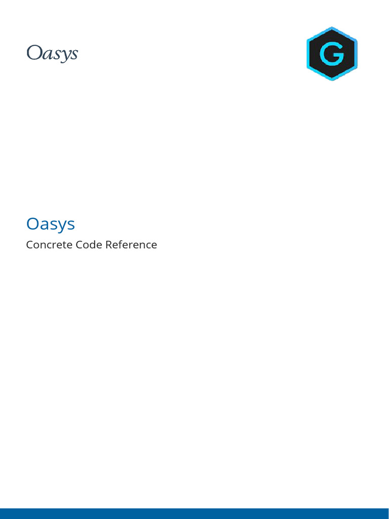 Oasys Concrete Code Reference Guide | PDF | Deformation (Engineering) | Young's Modulus