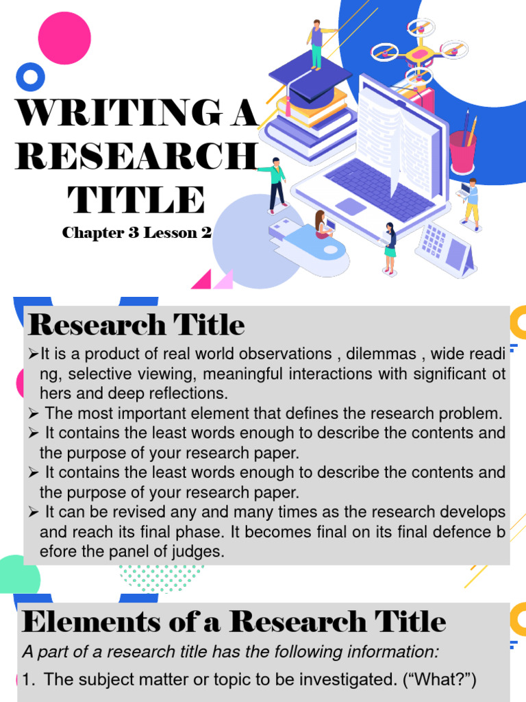 Writing a Research Title | PDF | Social Psychology | Behavioural Sciences