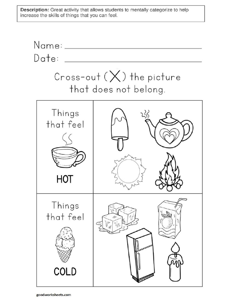 Hot and Cold Worksheets | PDF