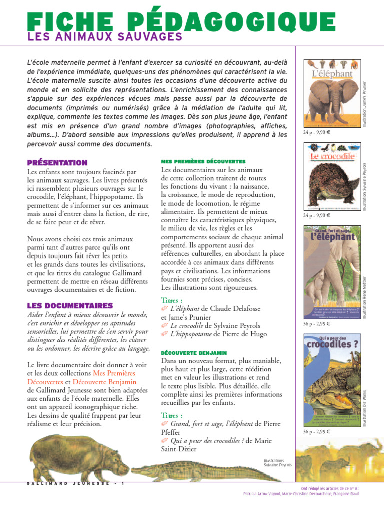 Découverte des Animaux Sauvages | PDF