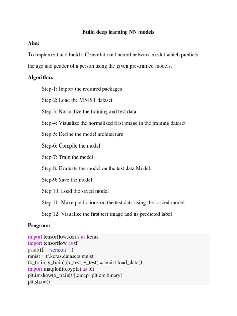 12. Build deep learning NN models | PDF | Deep Learning | Learning 12. Build deep learning NN models | PDF | Deep Learning | Learning