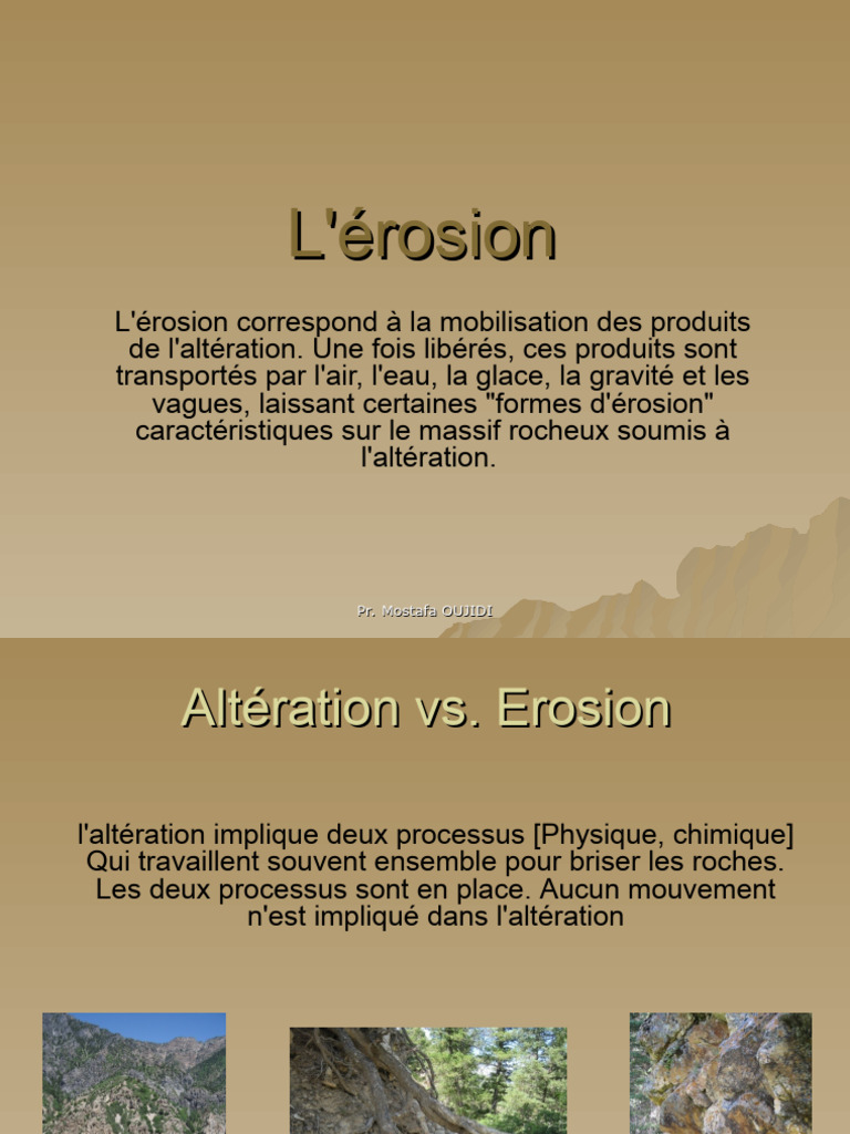 Types et processus d'érosion terrestre | PDF | Érosion | Plaie