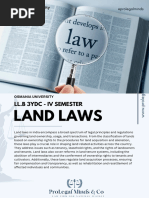 Land Laws Study Material 4th Sem Notes | PDF | Ownership | Leasehold Estate