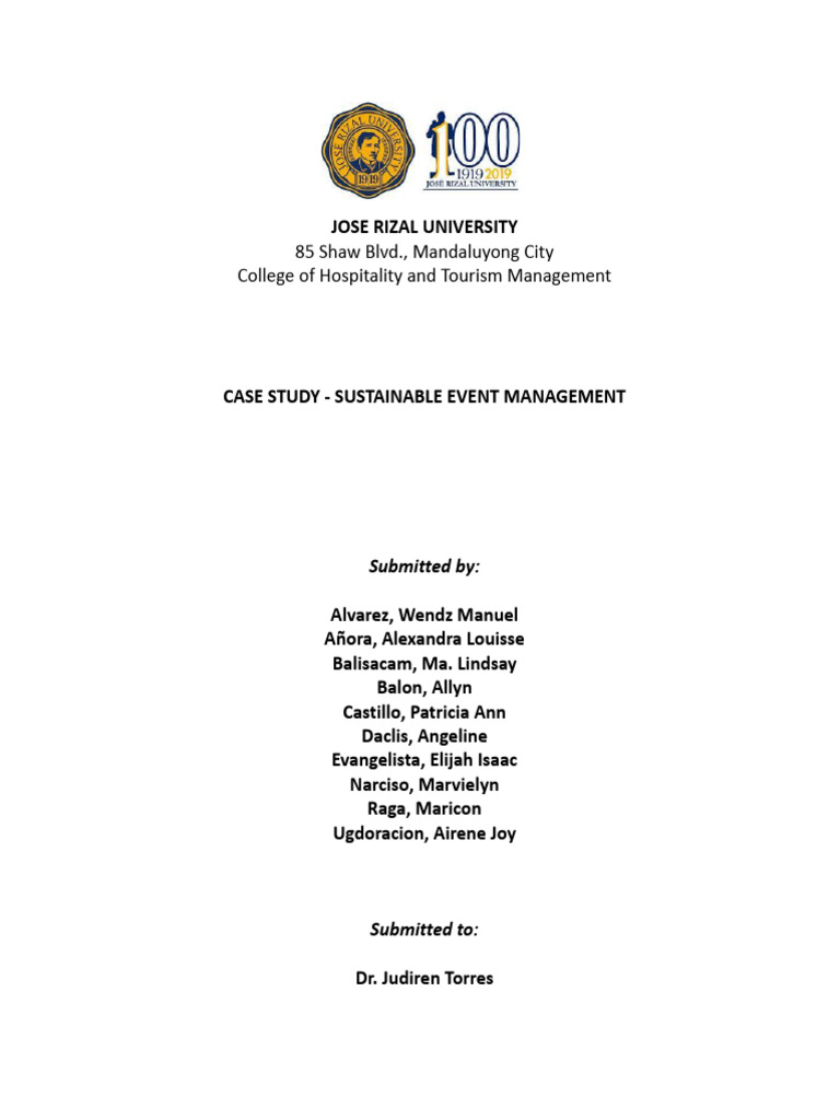 Case Study Sustainable Event Management 2 | PDF | Sustainability | Waste Management