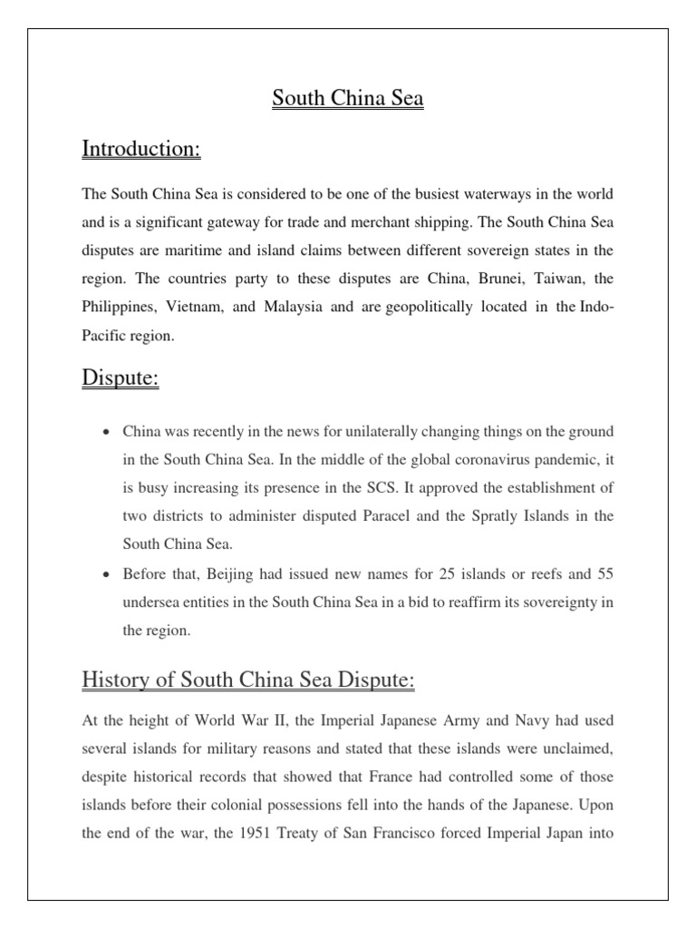 South China Sea | PDF | South China Sea | Exclusive Economic Zone