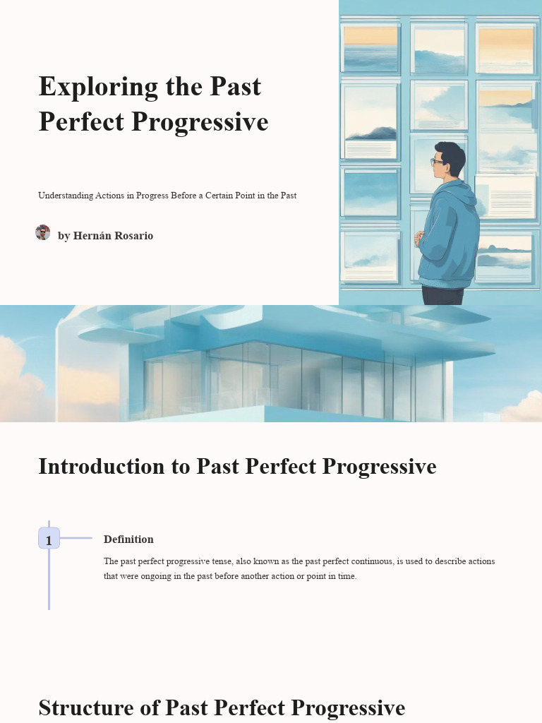 Exploring The Past Perfect Progressive | PDF | Syntax | Language Mechanics