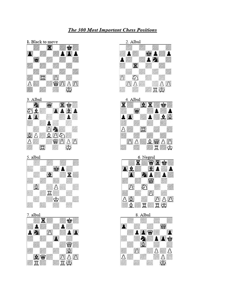 300 Chess Training Pocket Book Lev Alburt | PDF | Traditional Board ...