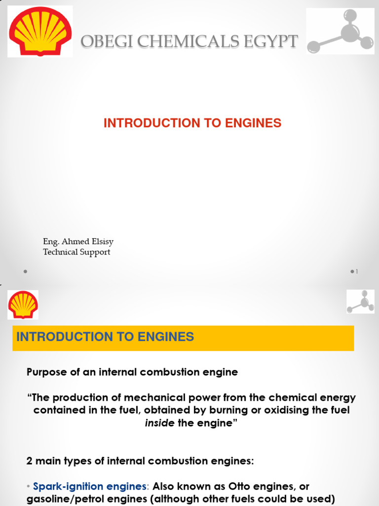 Introduction To Engine | PDF | Internal Combustion Engine | Motor Oil