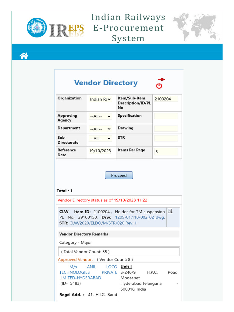 Vendor Directory - Holder Plate | PDF | Locomotives | Rail Transport