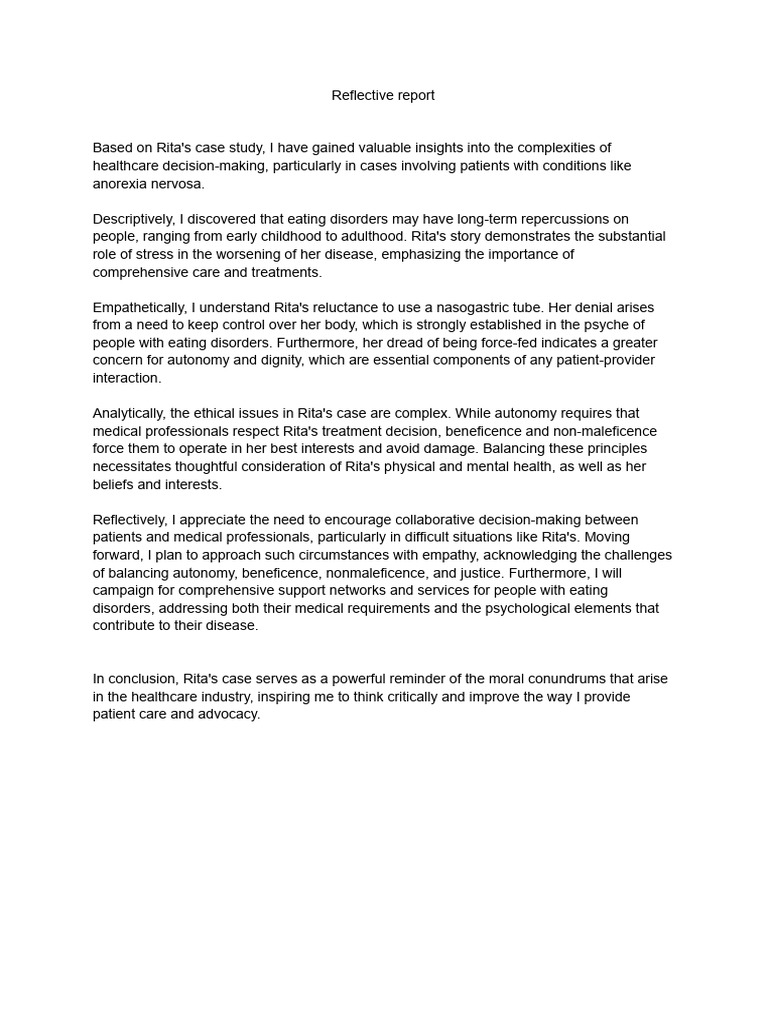 Reflective report | PDF