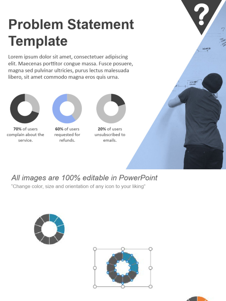 Problem Statement Template With Man Writing On Whiteboard and Data ...