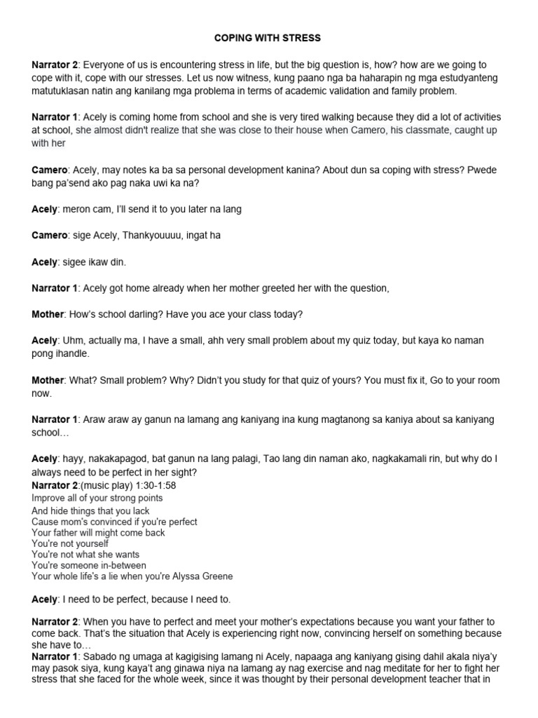 coping with stress | PDF | Psychology | Emotions