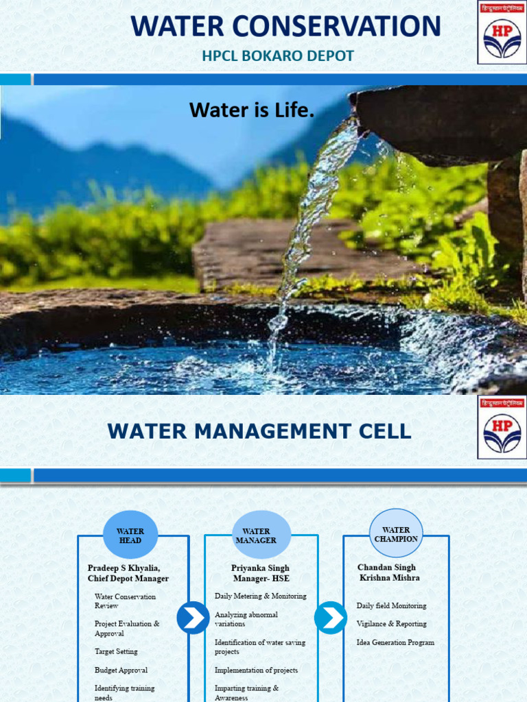 Water Conservation Strategies at HPCL Bokaro | PDF | Water Conservation ...