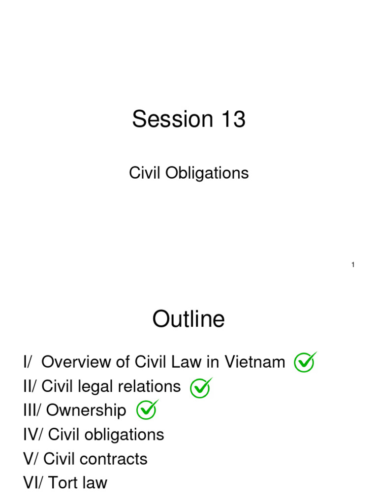 Introduction To Law - Topic 2 - Part 4 - Civil Obligations | PDF | Debt ...