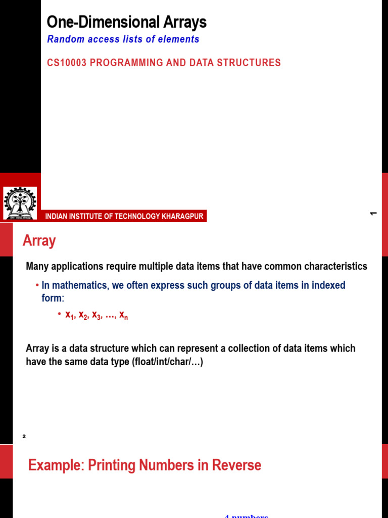 05 Arrays | PDF | Integer (Computer Science) | Software Engineering 05 Arrays | PDF | Integer (Computer Science) | Software Engineering