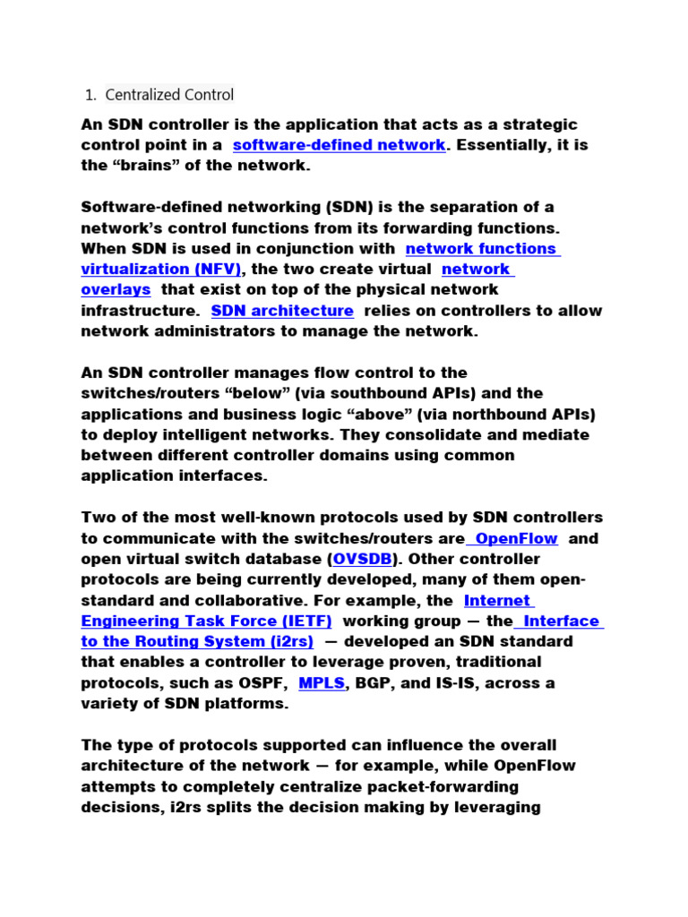 Software-Defined Network | PDF | Computer Network | Routing