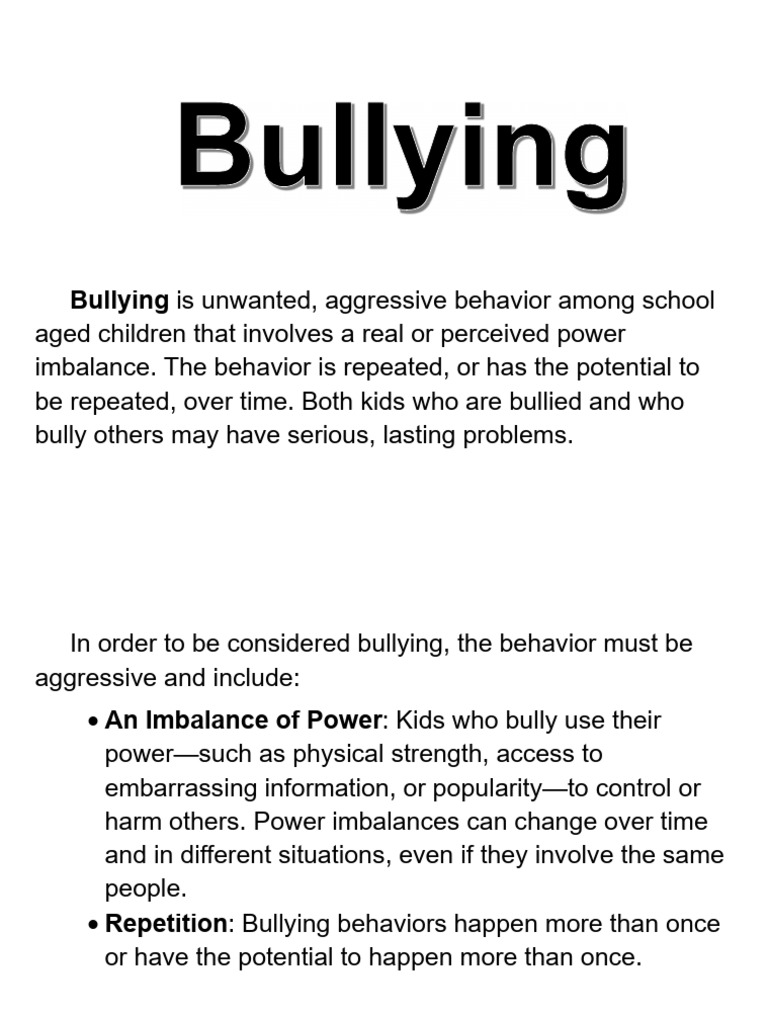 Bullying | PDF | Bullying | Interpersonal Relationships