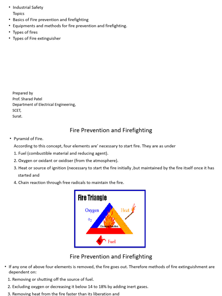 Fire Prevention and Fire Fighting (Industrial Safety) | PDF | Fires | Firefighting