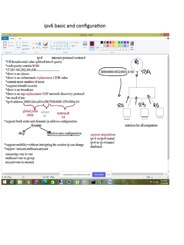 Ipv6 Basic and Configuration | PDF | I Pv6 | Internet Protocols