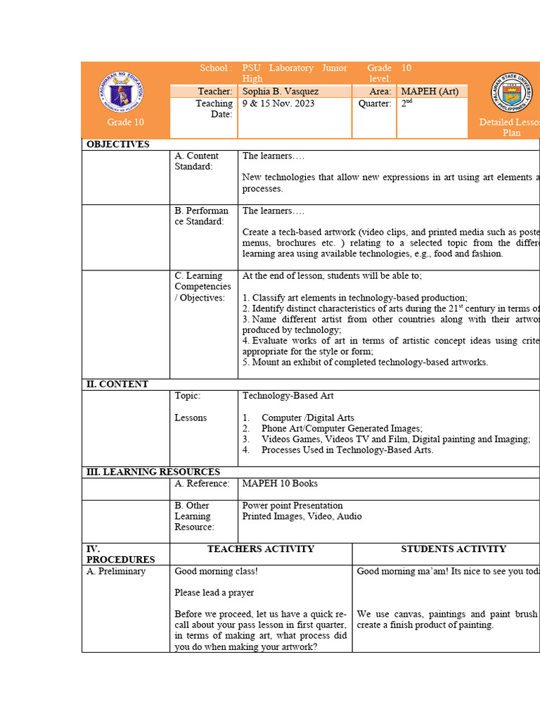 G10 Art-Unit2 DLP | PDF | Image | Paintings