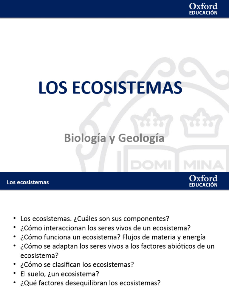 Ecosistemas Presentacion | PDF | Ecosistema | Suelo